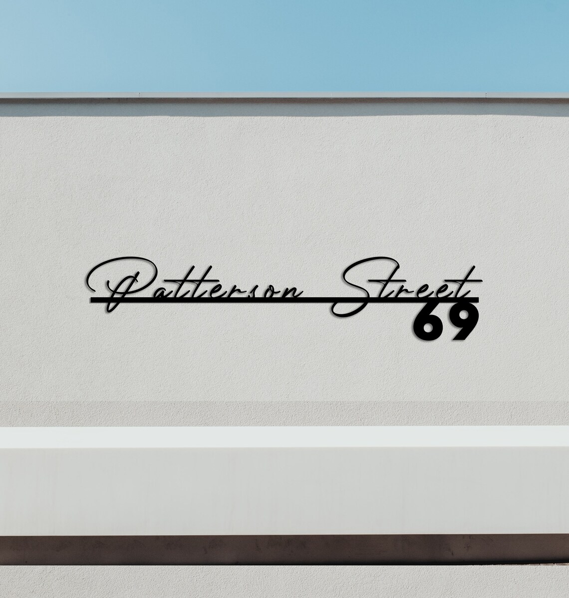 Metal House Number Sign Outdoor Handwriting Address Sign and | Etsy