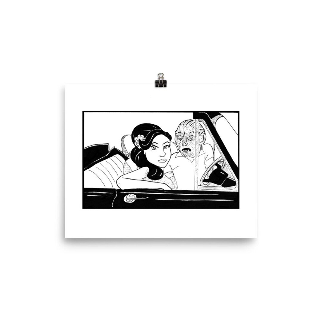 Rockabilly Werewolf Date Art Print - Etsy