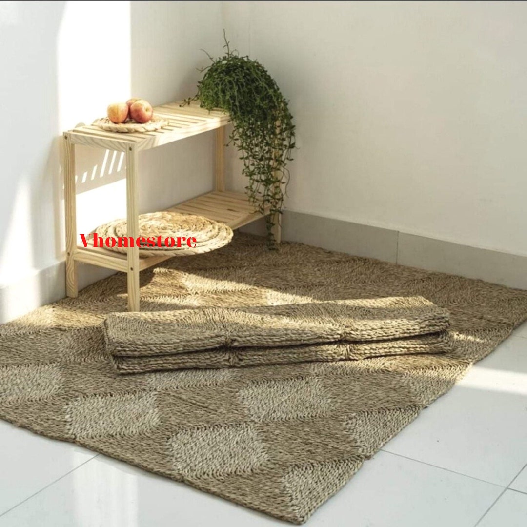 Hand Woven Seagrass Rugs . Personalized Rug. Mats for Yoga ...