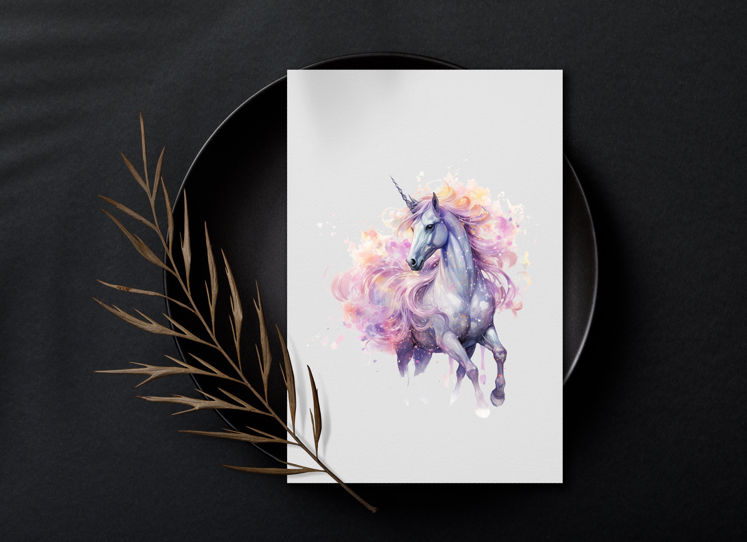 Magical Unicorn Watercolor Clipart Set 24 Enchanting Mythical - Etsy