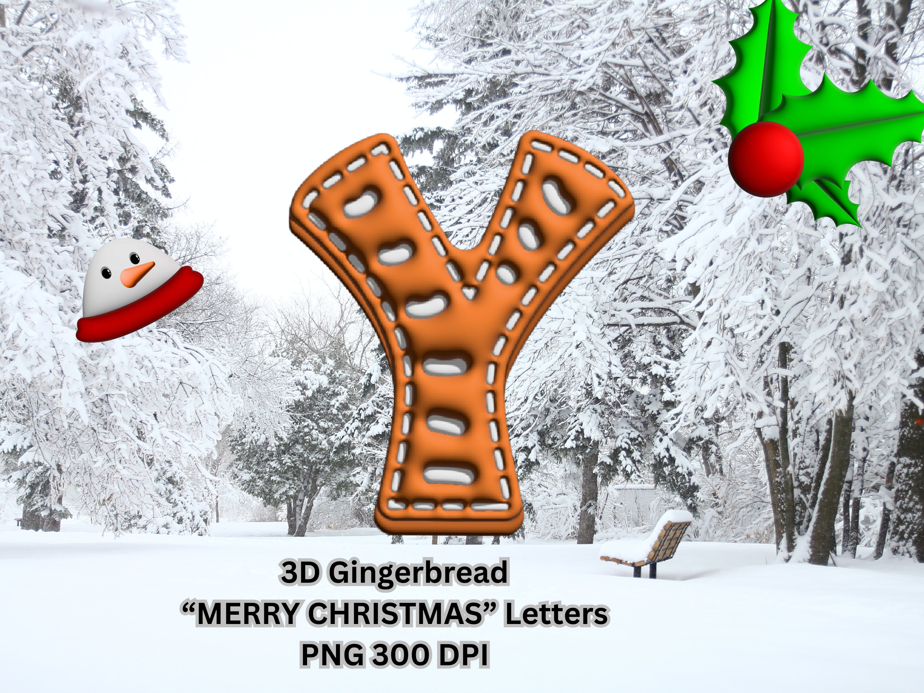 Christmas Gingerbread Clipart Bundle Adorable Cookies, Houses, 3D ...