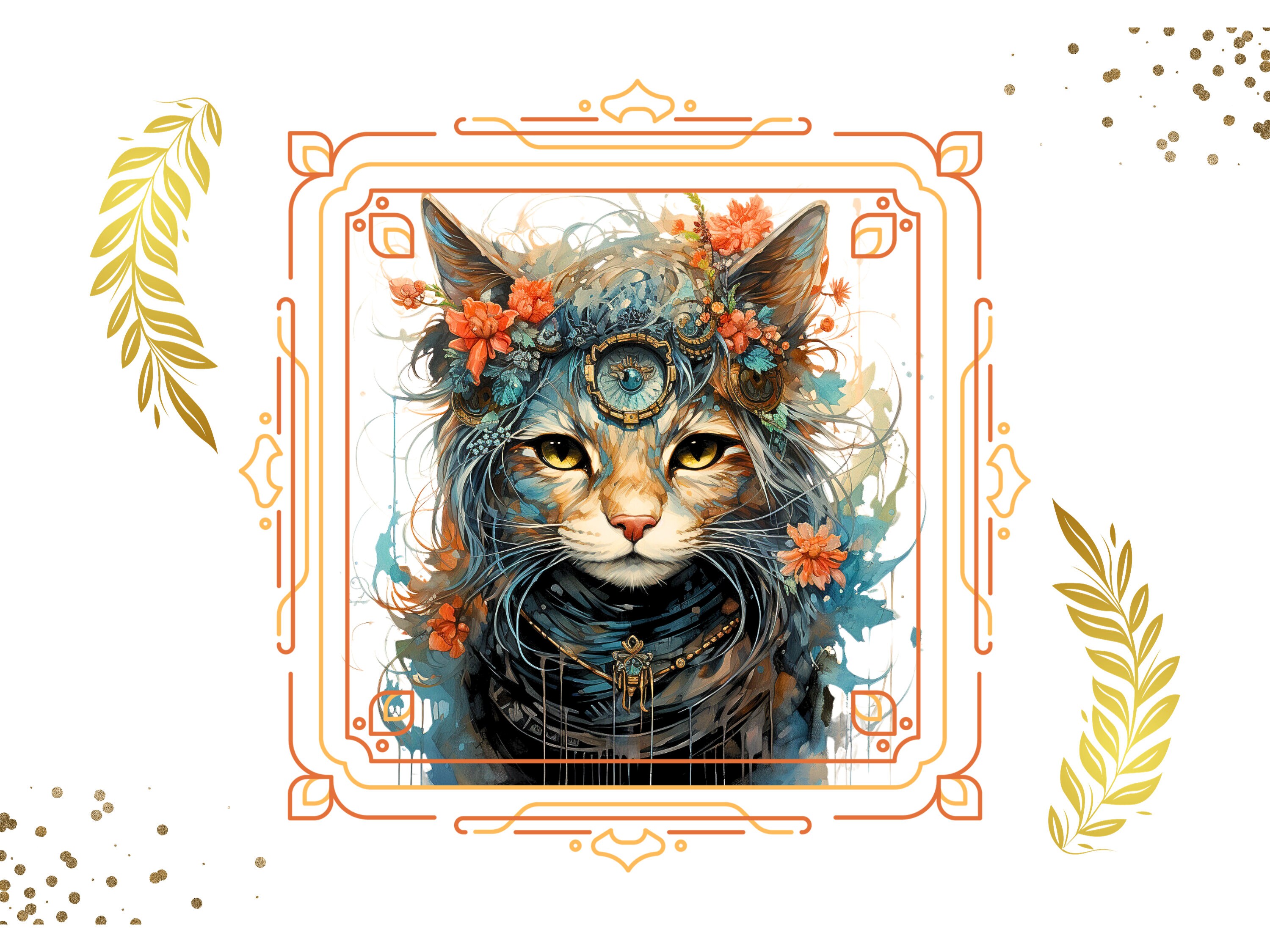 I Am Tabby the Cat Legend Tabby Cat Wall Art Hyperdetailed Mythical ...