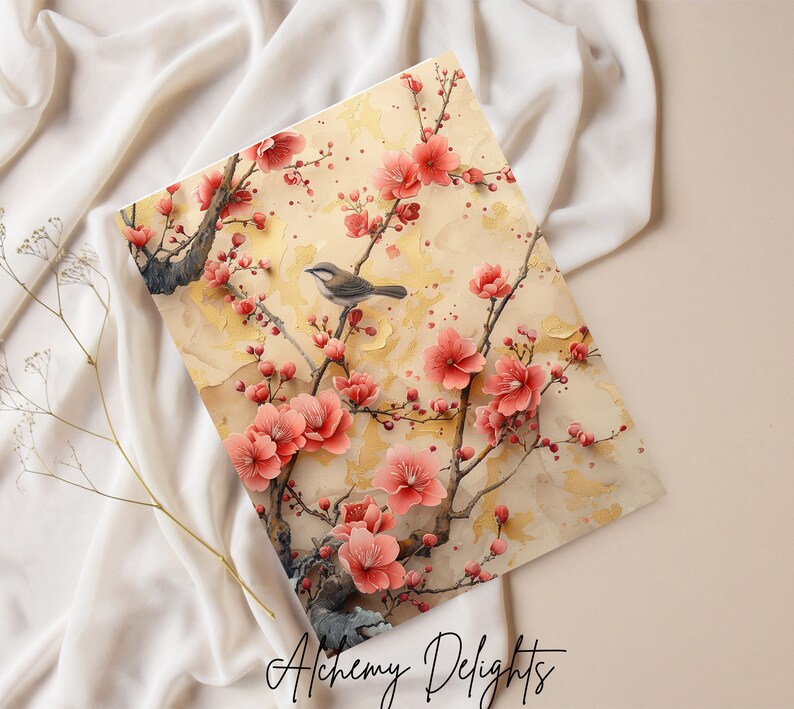 Sakura Obsession Digital Designs - Cherry Blossom & Birds Jpegs ...