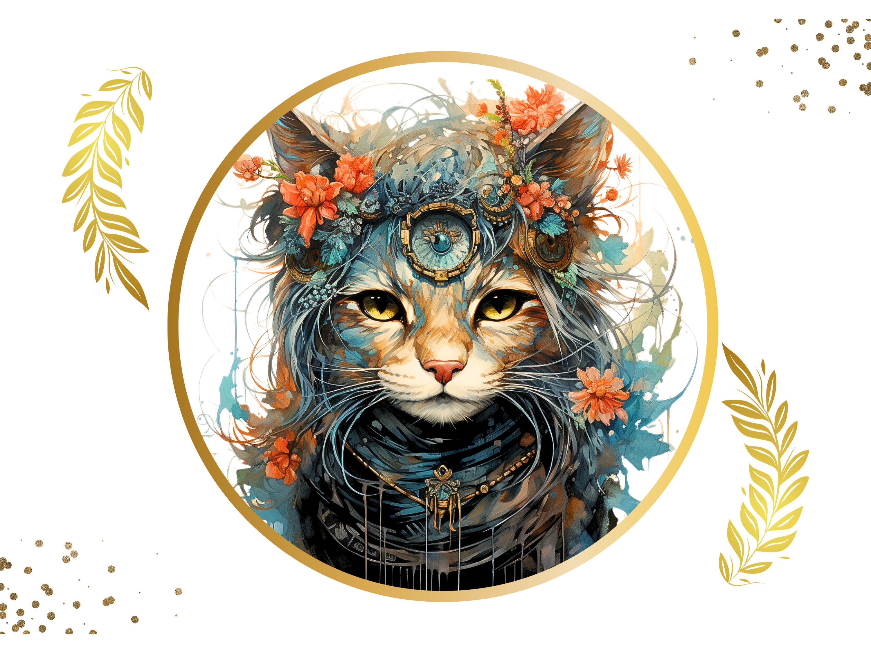 I Am Tabby the Cat Legend Tabby Cat Wall Art Hyperdetailed Mythical ...