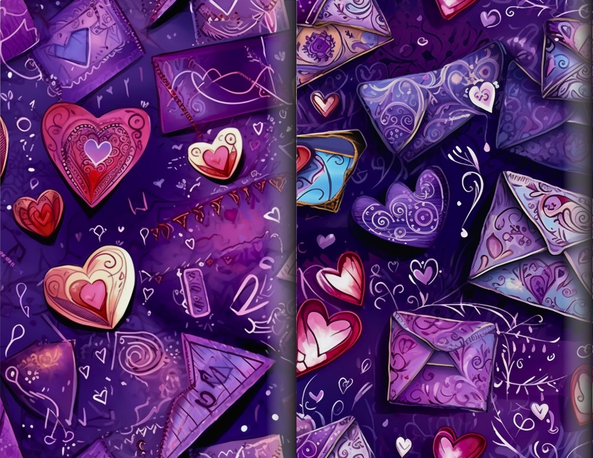 Old Letters Seamless Pattern Pack Vintage Love Letters Digital Paper ...