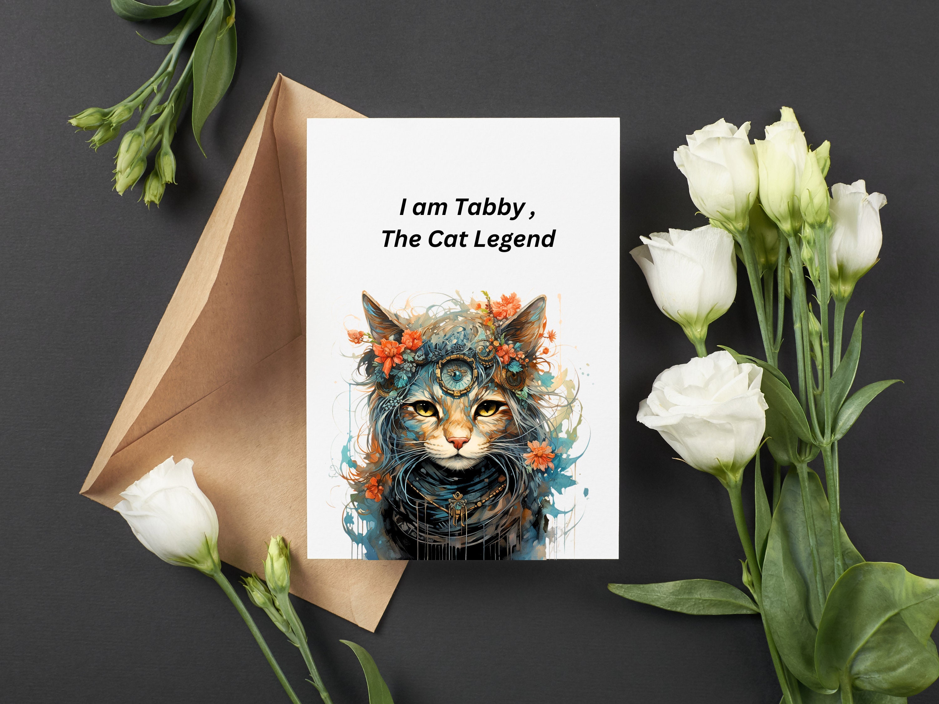 I Am Tabby the Cat Legend Tabby Cat Wall Art Hyperdetailed Mythical ...