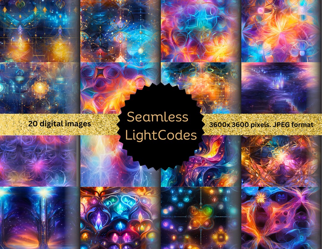 Seamless Light Codes Arcturian Metaphysical Art Light Codes Tapestry ...