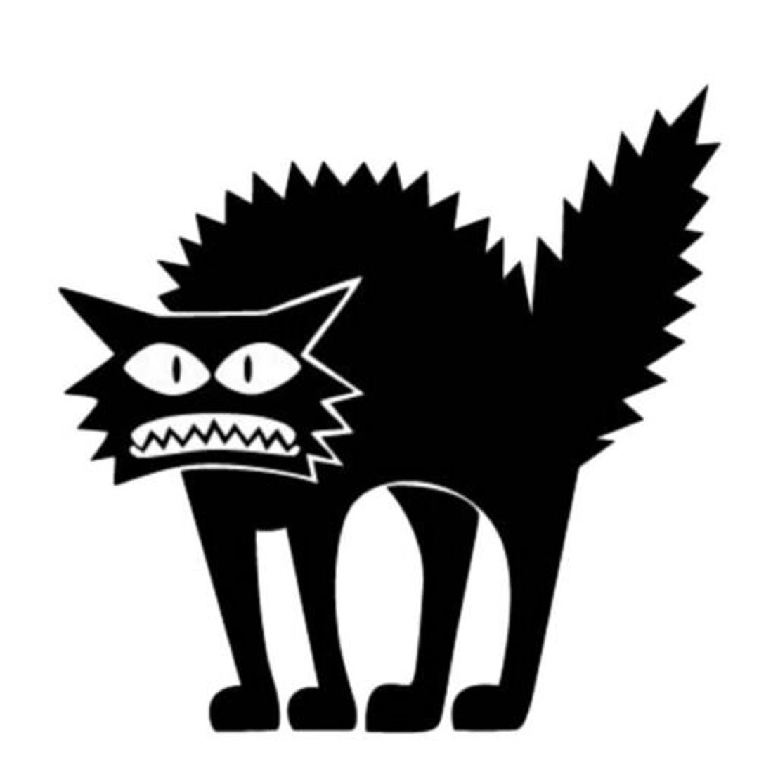 Scary Cat HALLOWEEN SVG , HALLOWEEN Clipart, Halloween Svg Files for ...