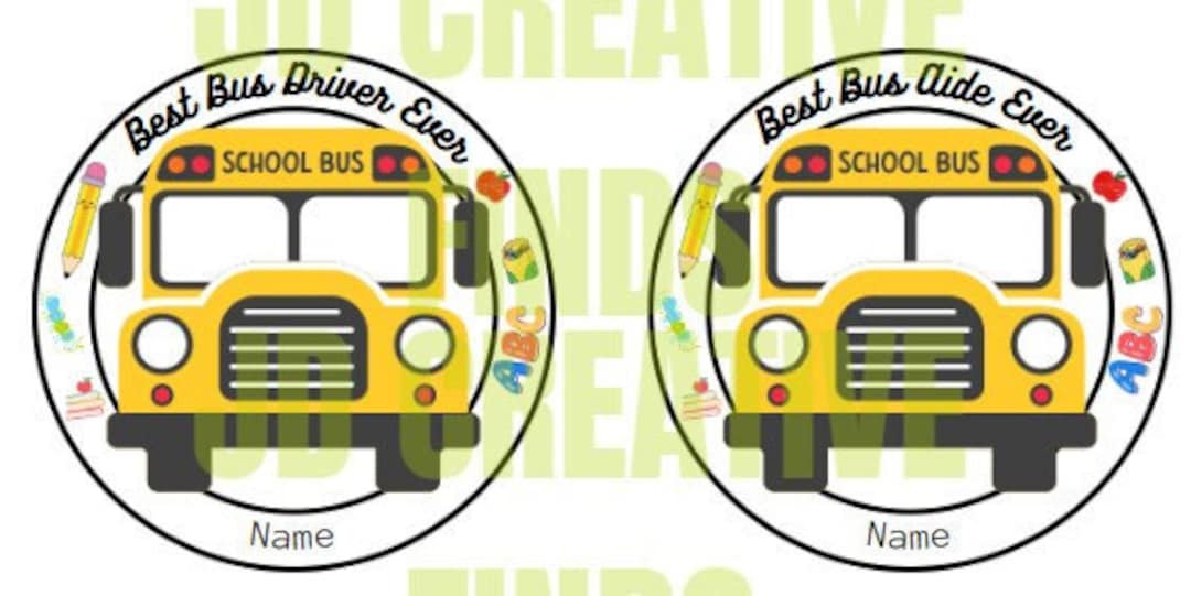 Best Bus Driver and Aide Digital File - Etsy