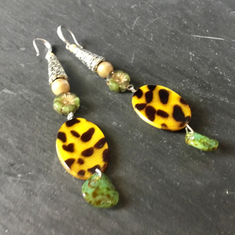 Pearl Drop Earrings, Pearl Fantasy Earrings,decorated With Luxury Czech ...