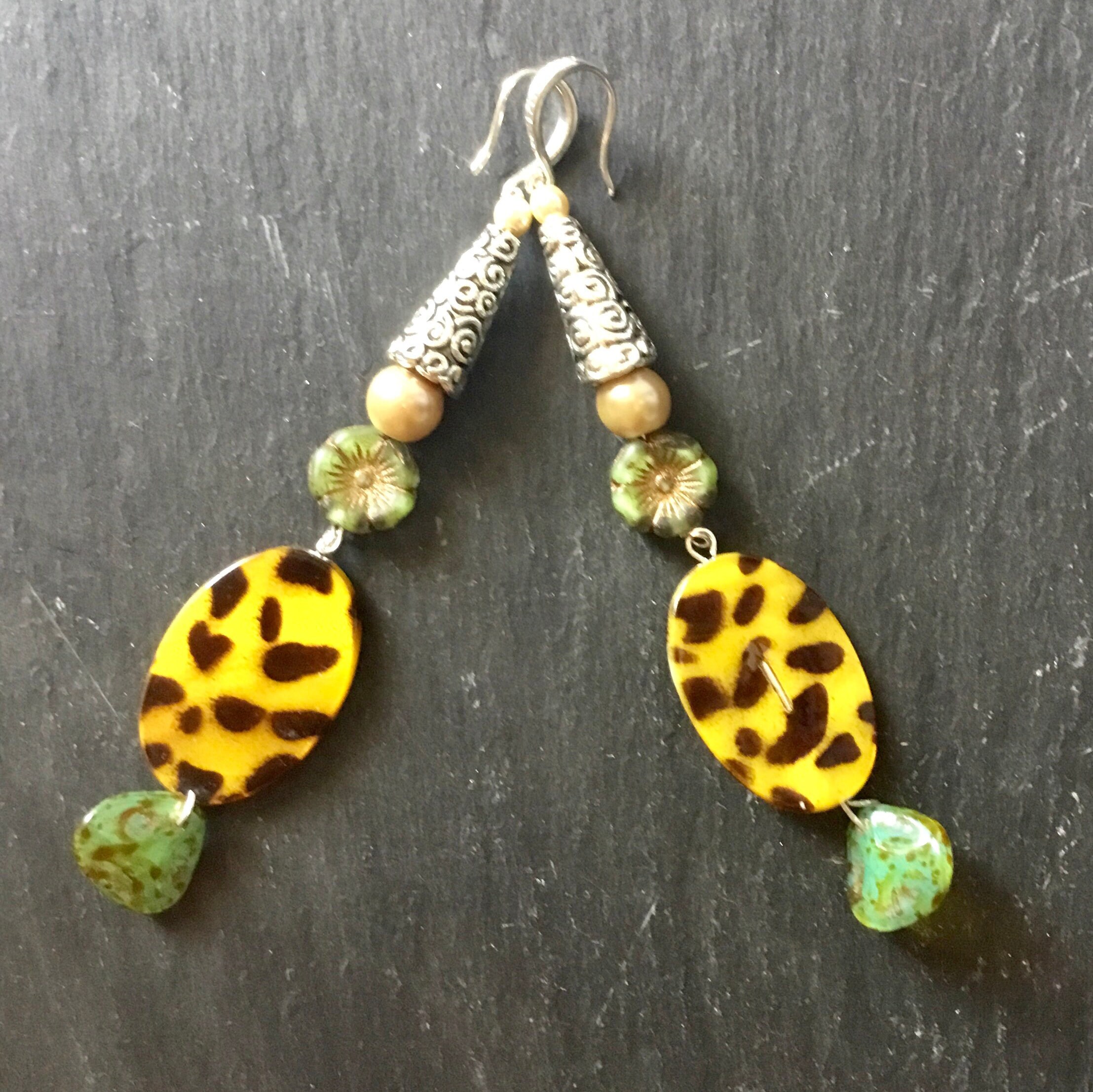 Pearl Drop Earrings, Pearl Fantasy Earrings,decorated With Luxury Czech ...