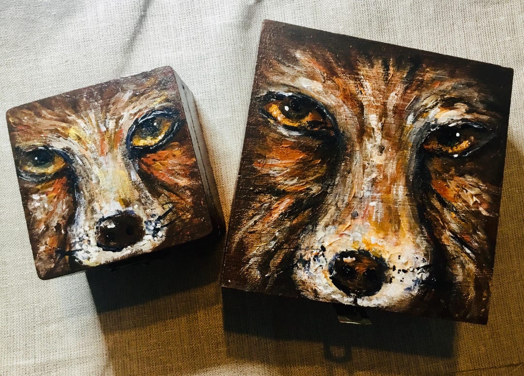 Hand-painted Fox Keepsake Box: Original Art Jewelry Box - Etsy