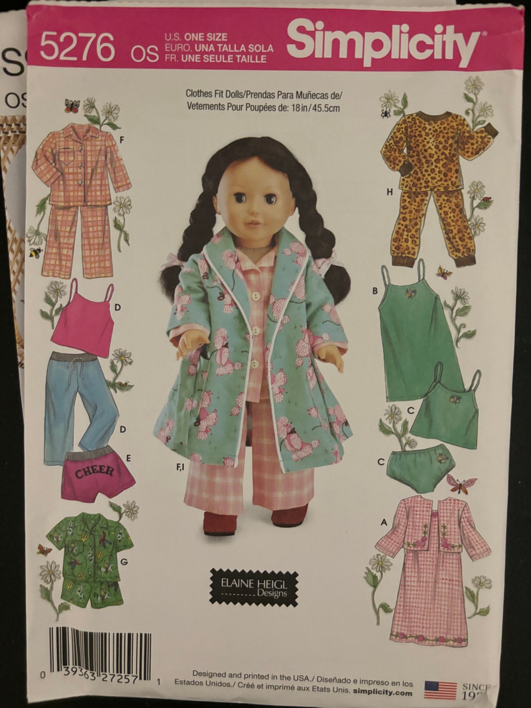 Simplicity 5276 Doll Clothes 18” Doll - Etsy