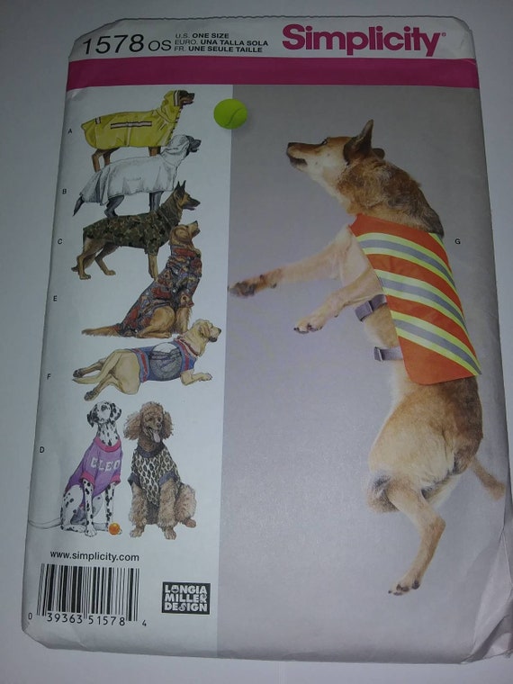 Simplicity Pattern 1578 Dog Clothes NEW - Etsy