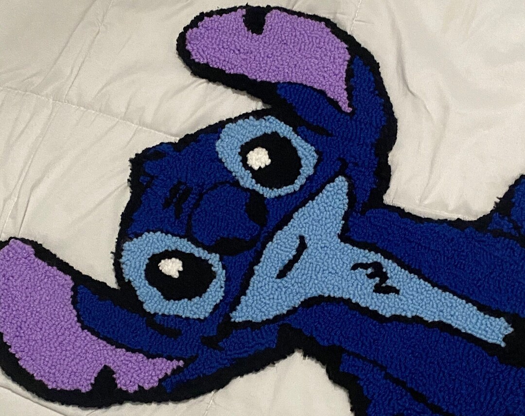 Stitch Tufted Art | Tufted Rug | Tufted Wall Decor | Cartoon Rug ...