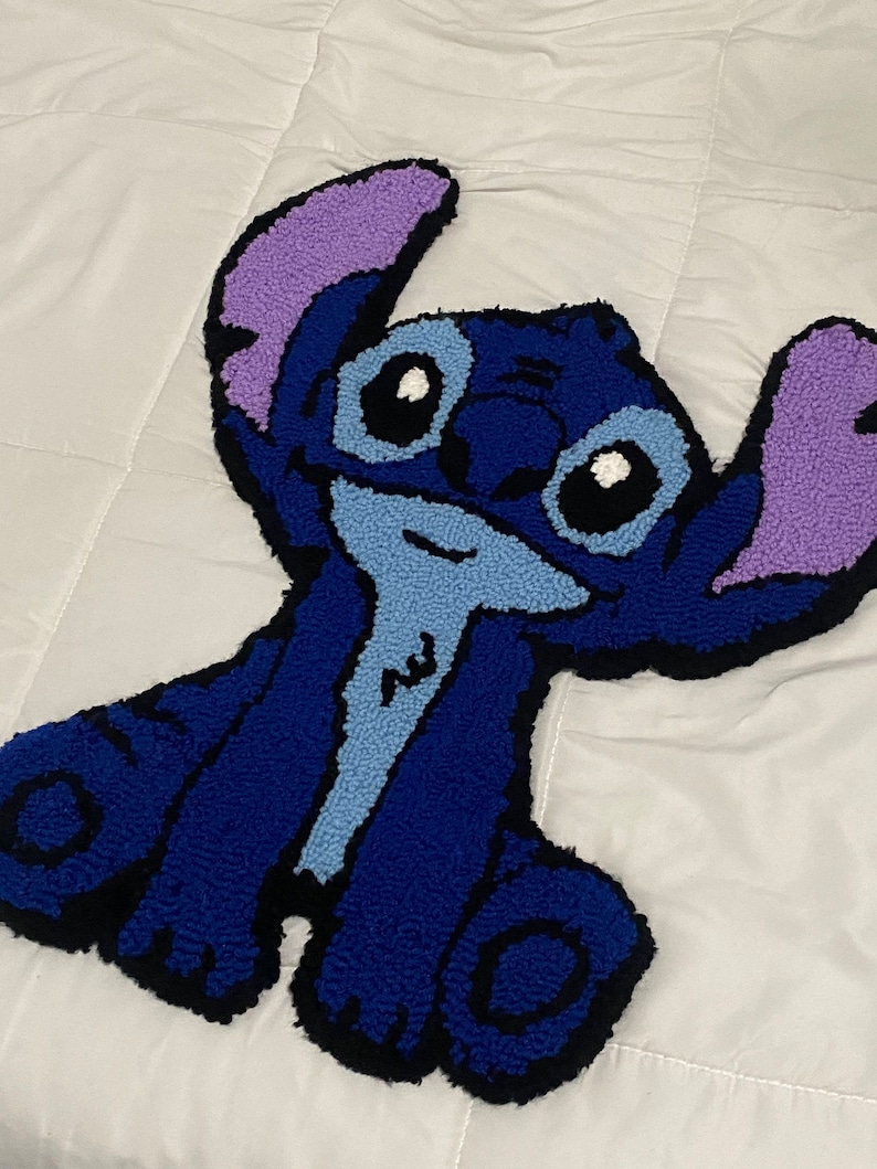 Stitch Tufted Art | Tufted Rug | Tufted Wall Decor | Cartoon Rug ...
