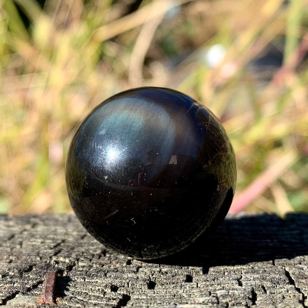 Black Obsidian Orb Rainbow - Etsy