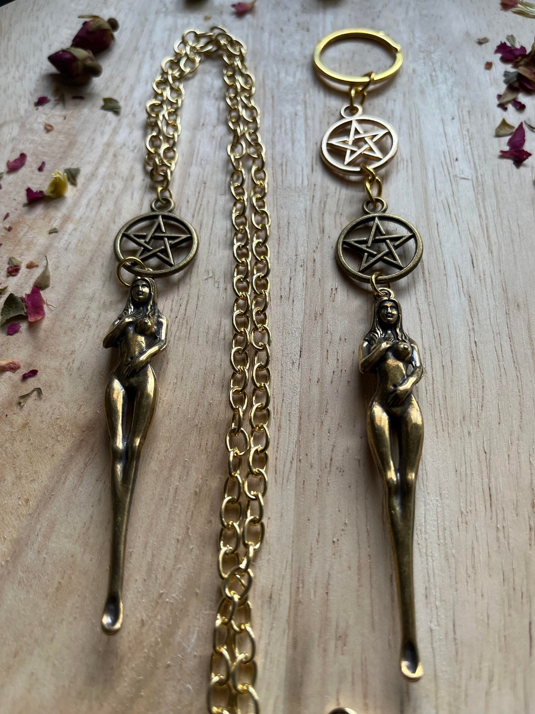 Goddess Necklace & Keychain Set - Divine Feminine, Spiritual Charm - Etsy