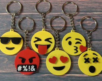 Sad Crying Face Emoji Wooden Keychain Single Tear Emoji - Etsy