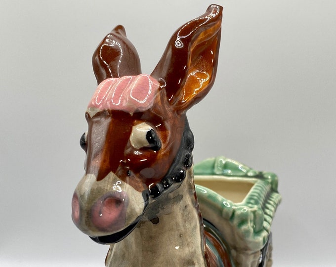 Vintage Donkey Planter Made in Japan - Etsy