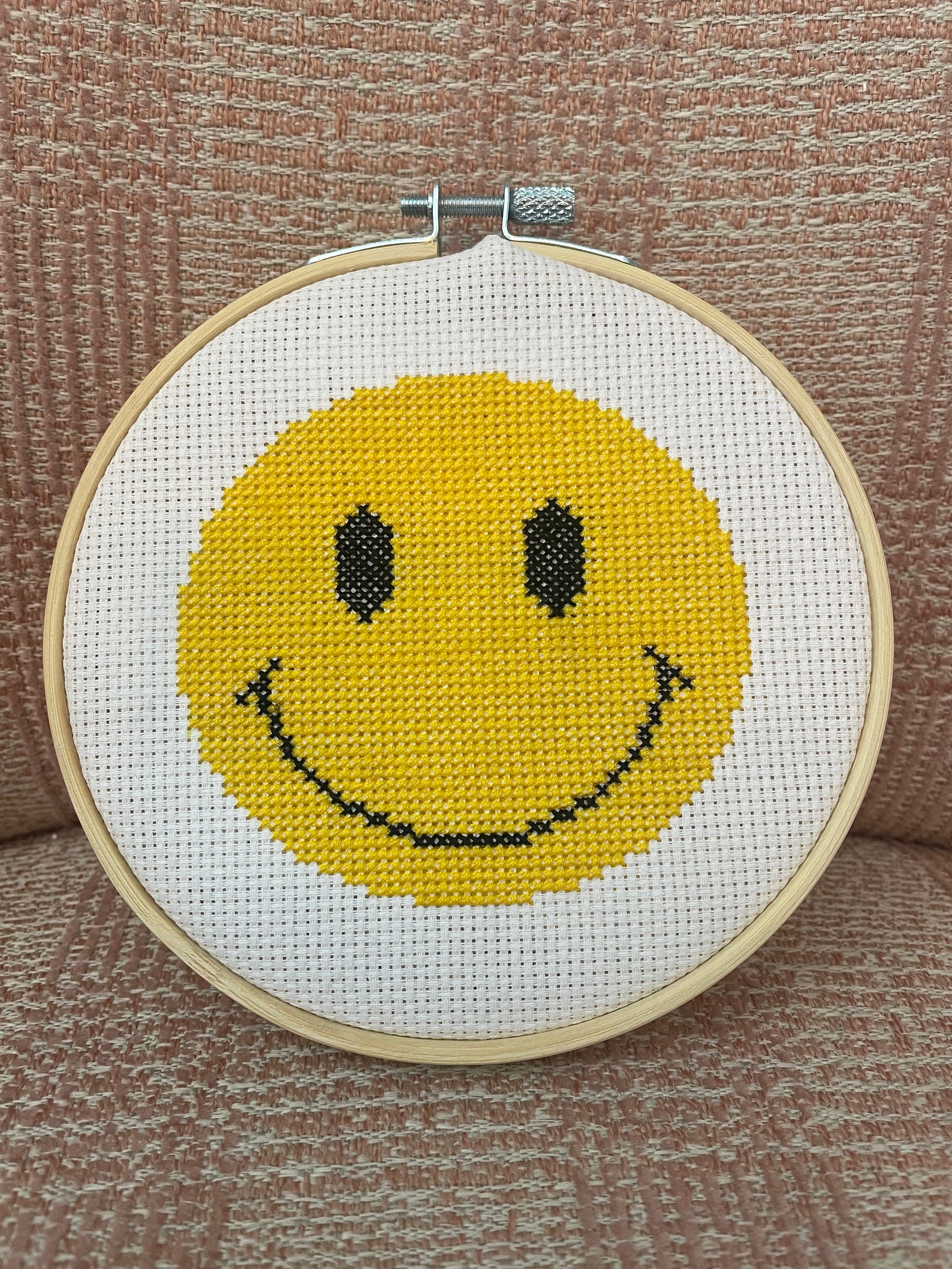 PATTERN Yellow Smiley Face Cross Stitch Chart Instant Download Includes ...