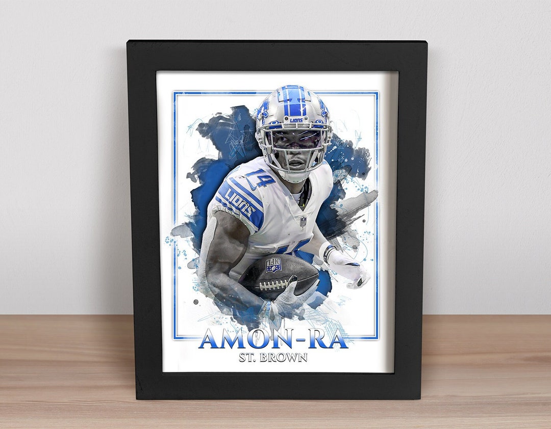 Detroit Lions Superstar Amon-ra St. Brown 16x20 Digital Poster Print ...
