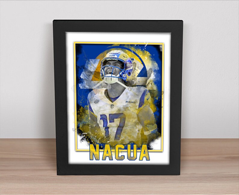 Los Angeles Rams Superstar Wide Receiver Puka Nacua 16x20 Digital ...