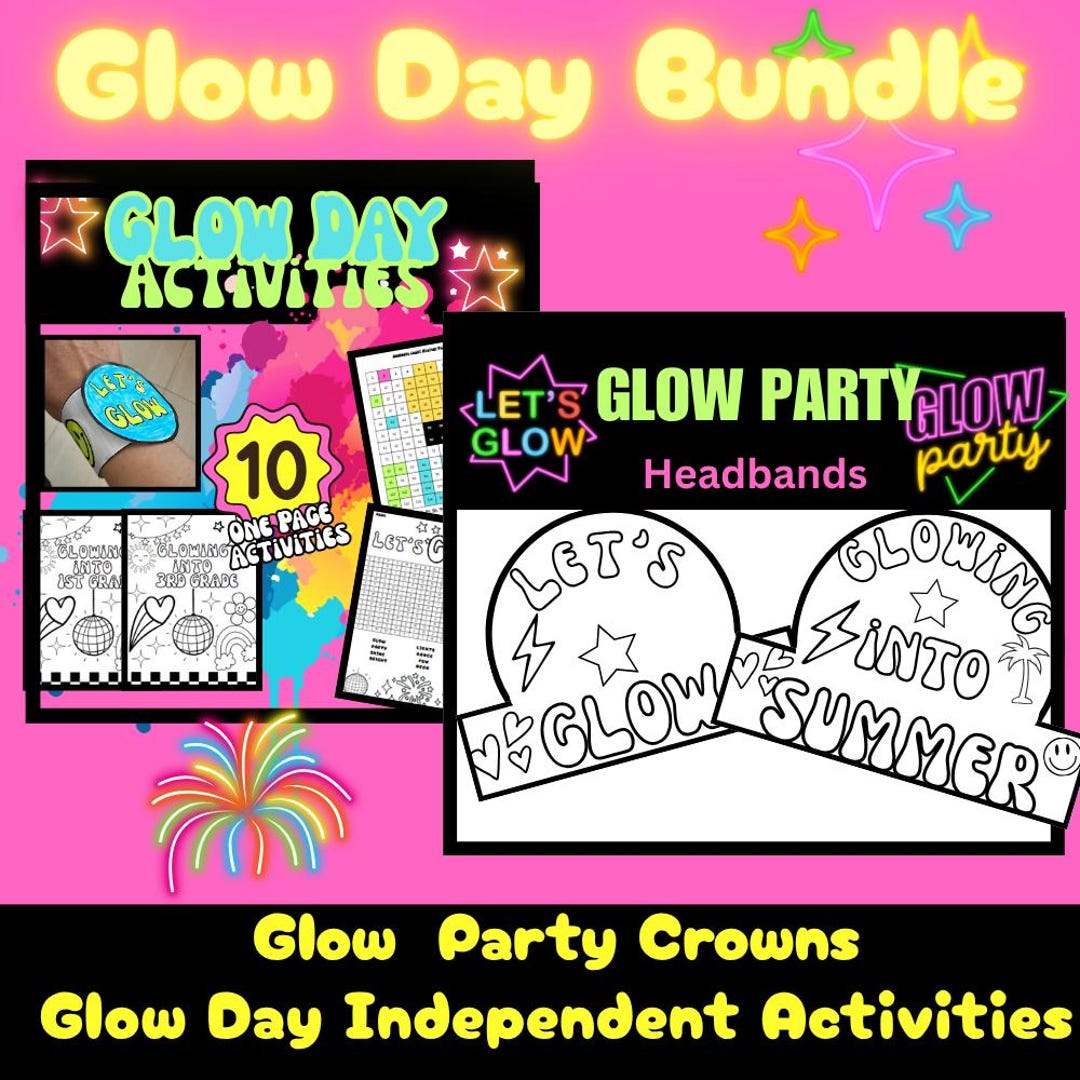 Glow Day Activities | Worksheets | Coloring Pages | Let's Glow | Glow ...