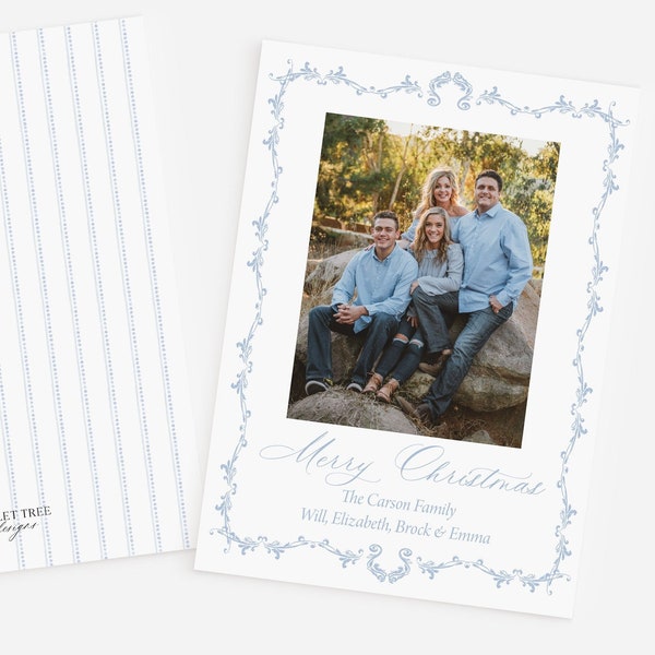 Blue Christmas Cards - Etsy