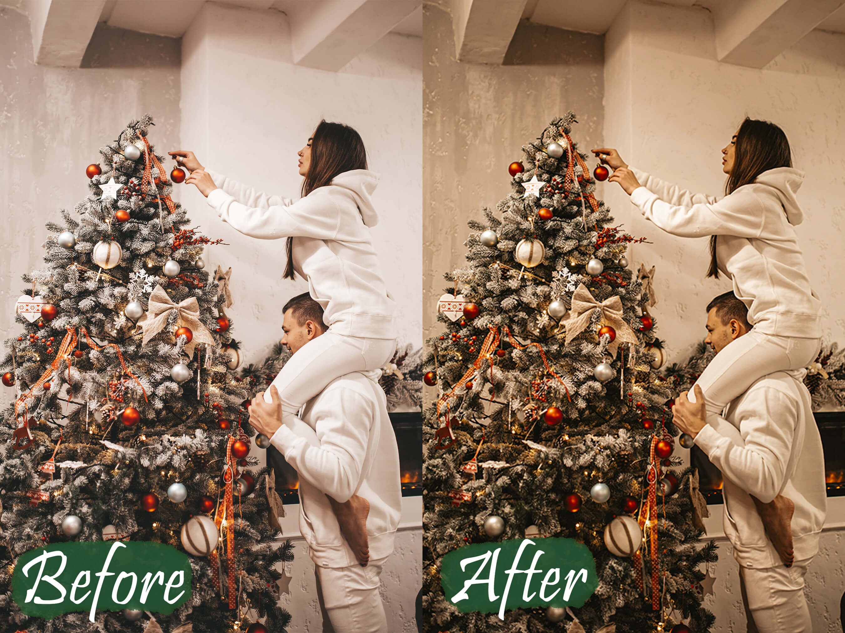 12 Warm & Cozy Christmas Presets Winter and Holiday Filters Xmas Filter ...