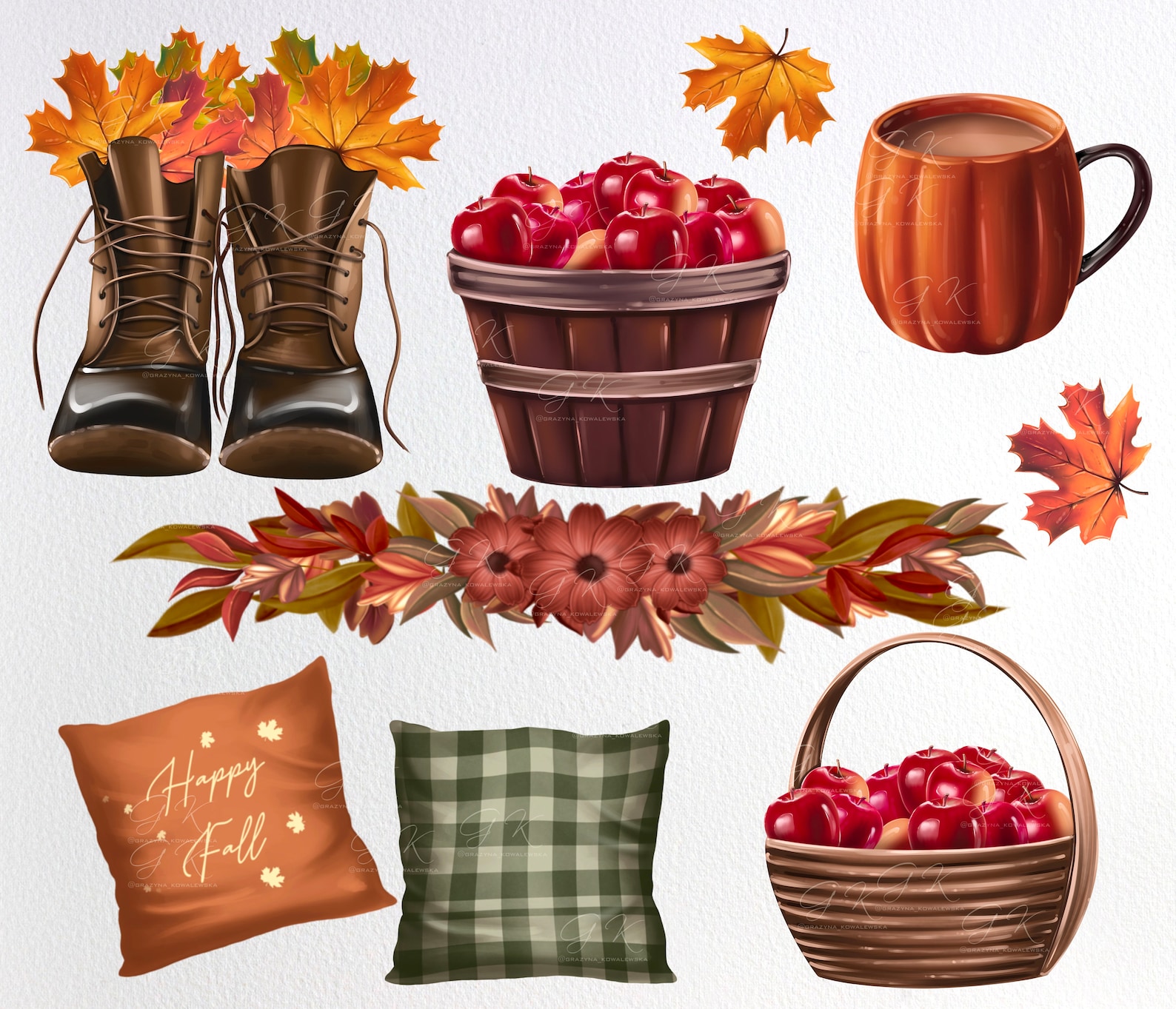 Fall Clipart Autumn Clipart Cozy Autumn Fall Decor Fall - Etsy