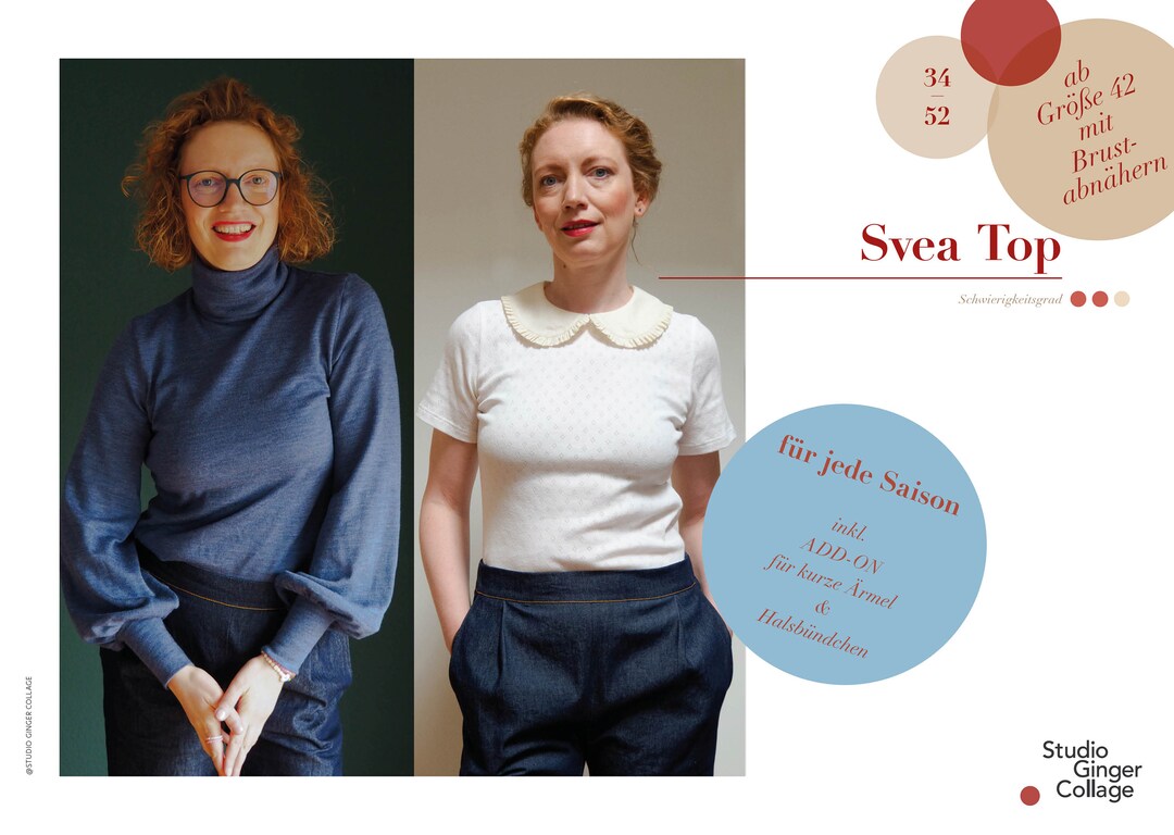 Svea Top 34 - 52 All Year Package Pattern and Instructions - Etsy