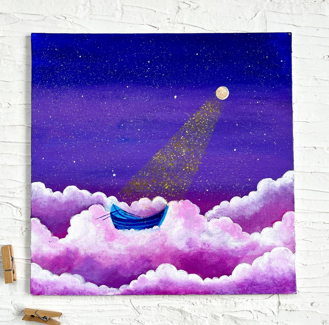 Original Dreamy Scenery Painting Wall Decor art Collectible - Etsy