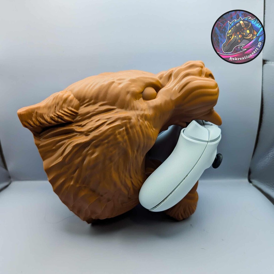 Wall Mounted Tiger Controller Holder – 3D Printed PS5 Xbox Stand, Gamer ...