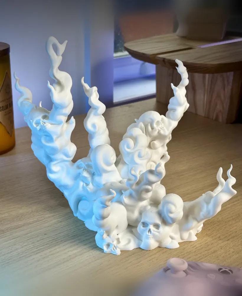 3D Printed Spooky Controller Stand Stylish & Functional Gaming ...