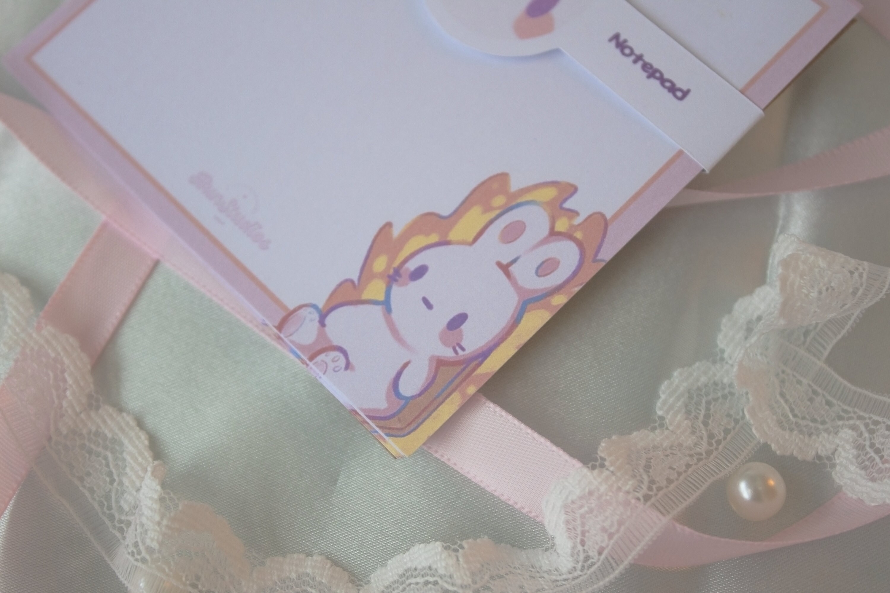 Cute Funny Meme Memo Notepad Meme Bunny This is Fine Kawaii Art Prank ...