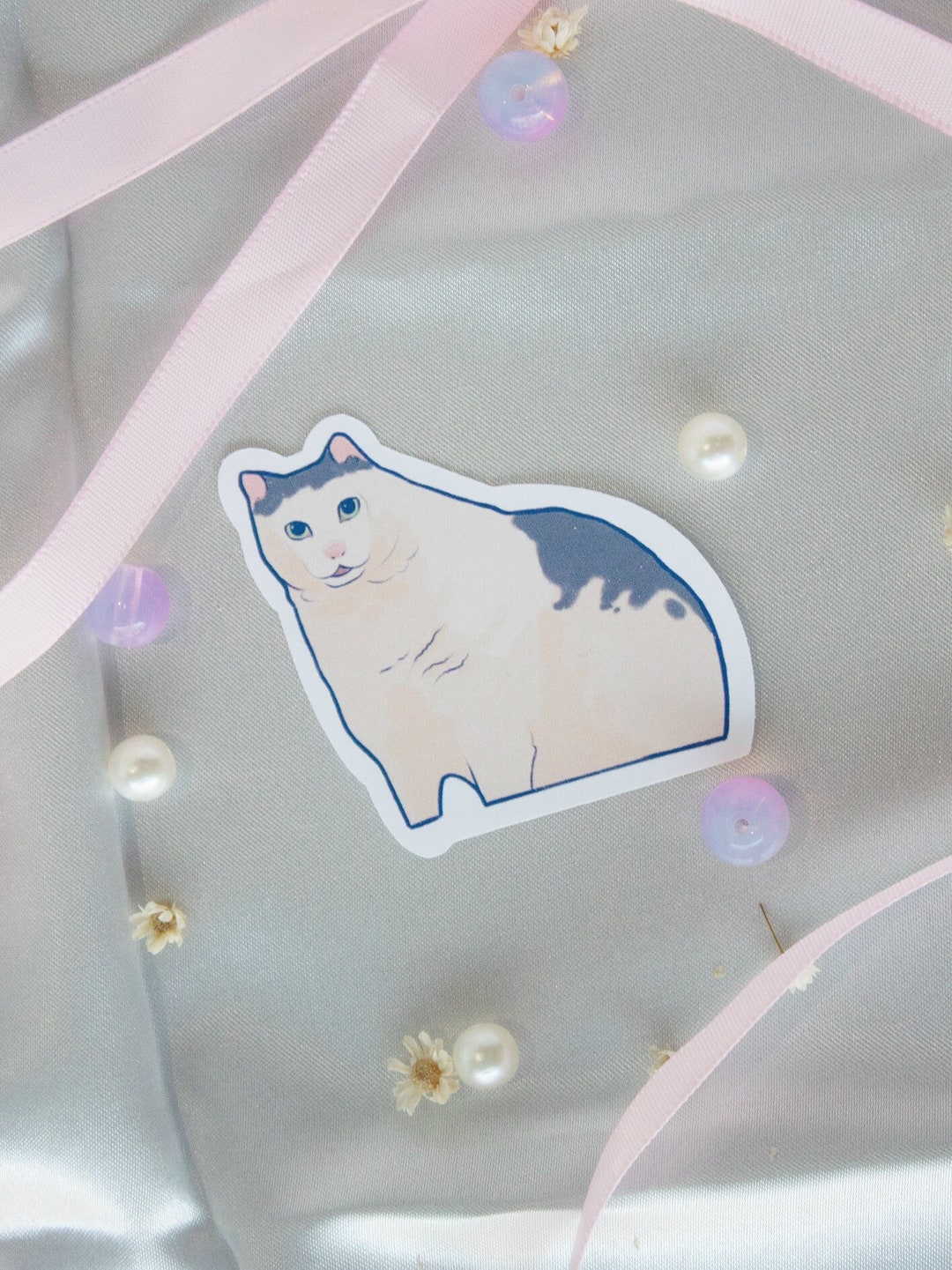 Huh Cat Funny Meme Vinyl Waterproof Sticker Cute Kitty Christmas Gift ...