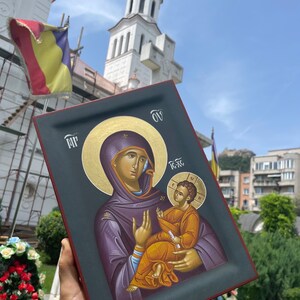 Handpainted Virgin Mary Icon: Theotokos Orthodox Art on Wood - Etsy