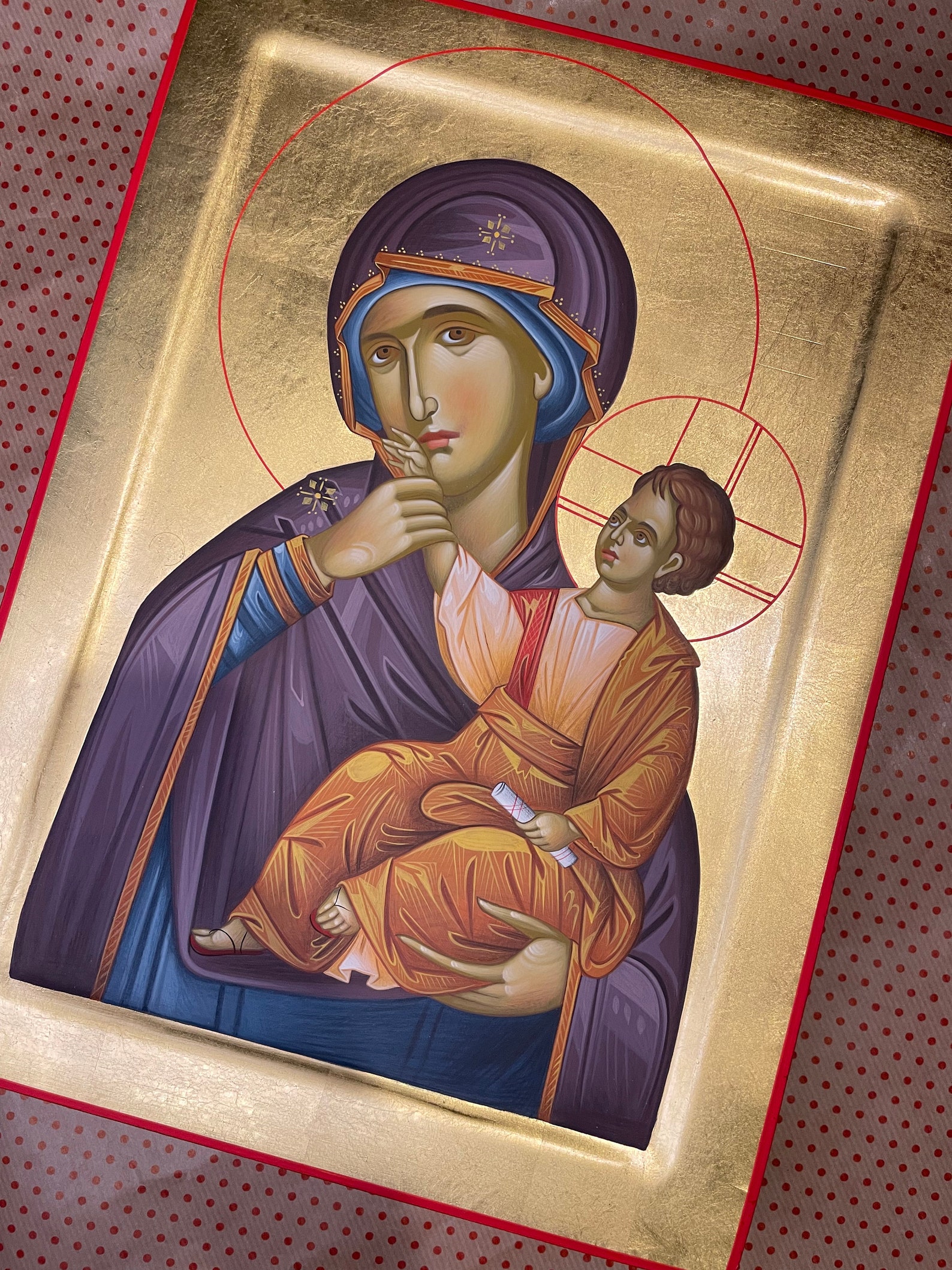 Theotokos Virgin Mary Mother of God Handpainted Icon - Etsy