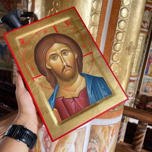 Handpainted Icon of Jesus Christ - Etsy