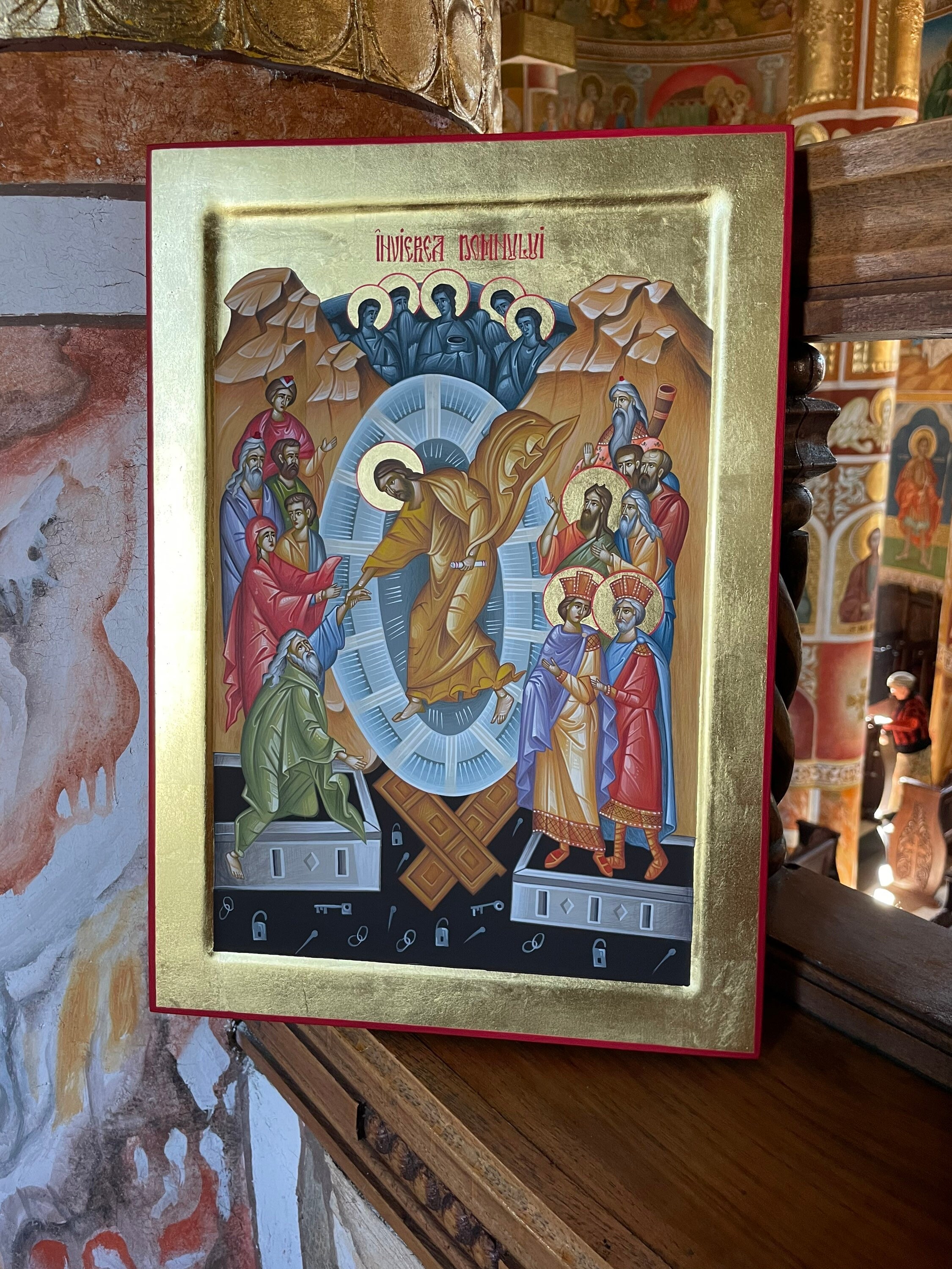 Hand-painted Resurrection Icon: 24K Gold Byzantine Art - Etsy
