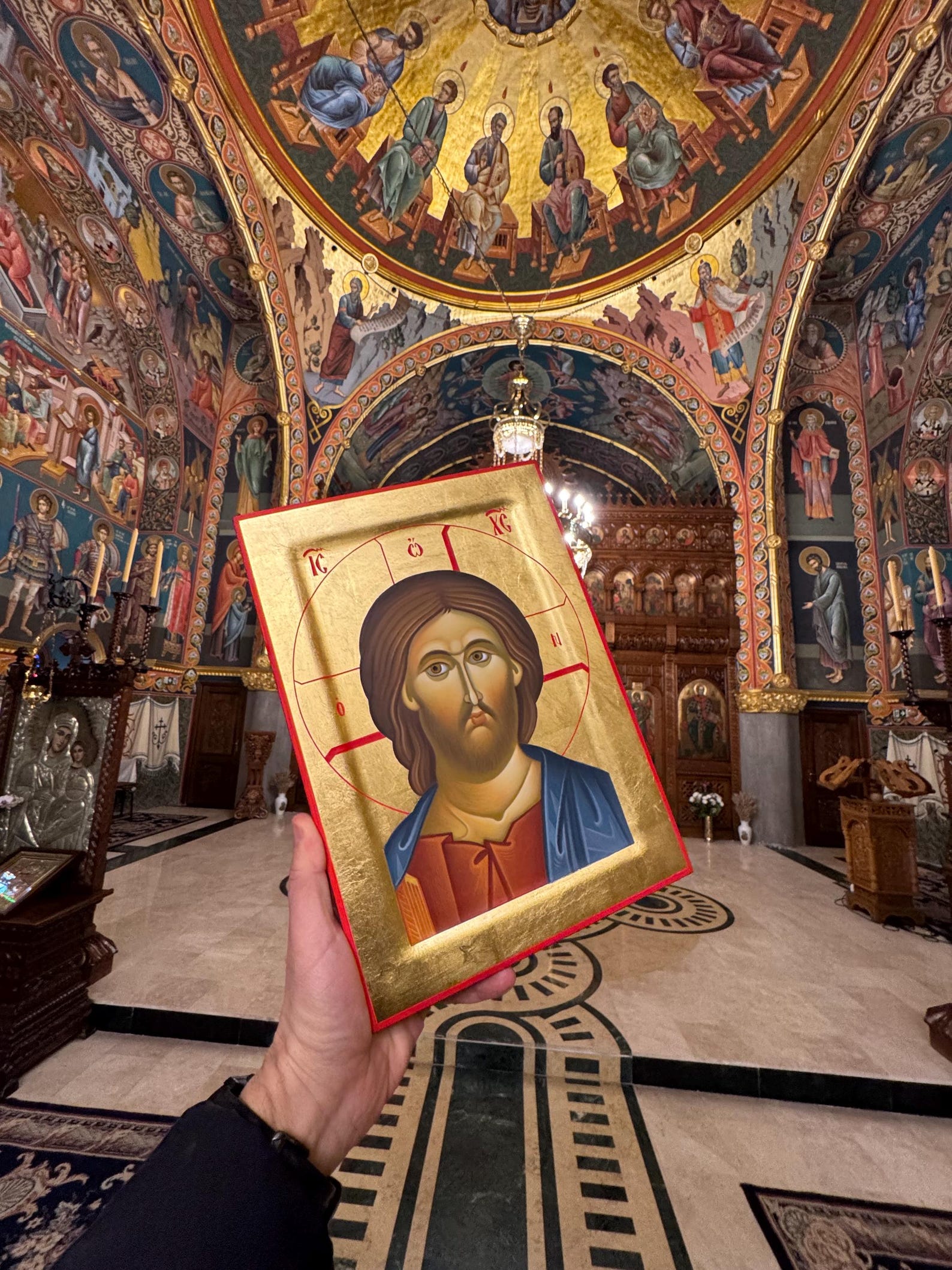 Hand Painted Byzantine Icon of Jesus Christ Pantocrator – Orthodox ...