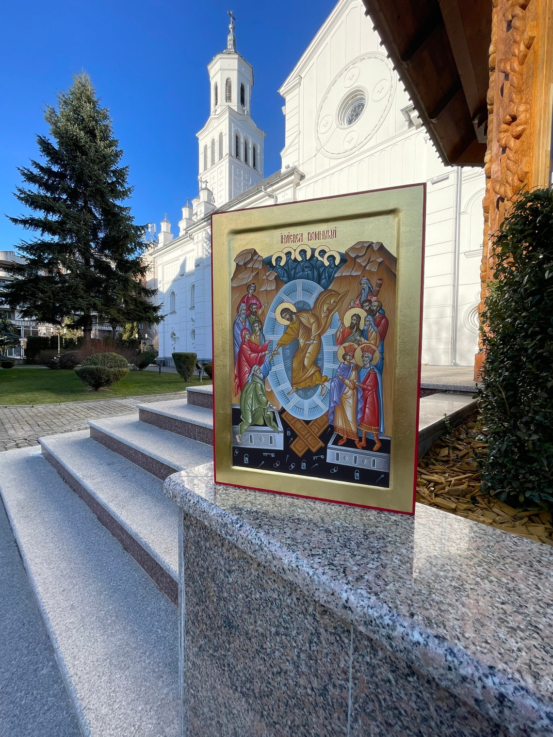 Hand-painted Resurrection Icon: 24K Gold Byzantine Art - Etsy