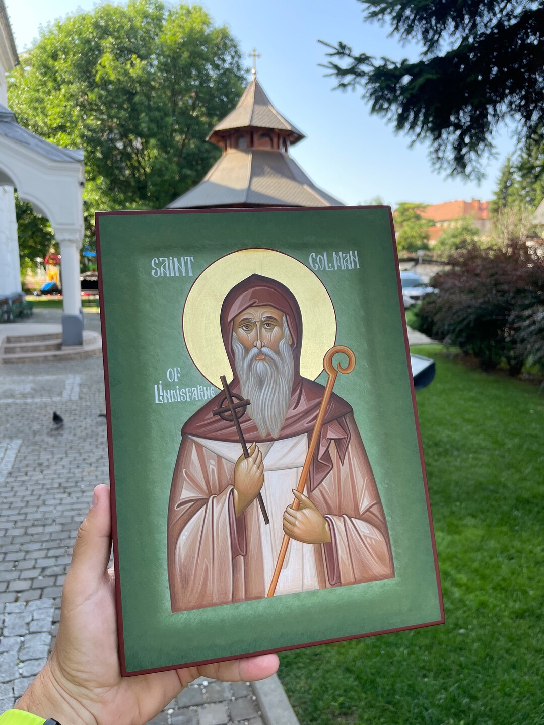 Saint Colman of Lindisfarne | Hand Painted Icon | - Etsy