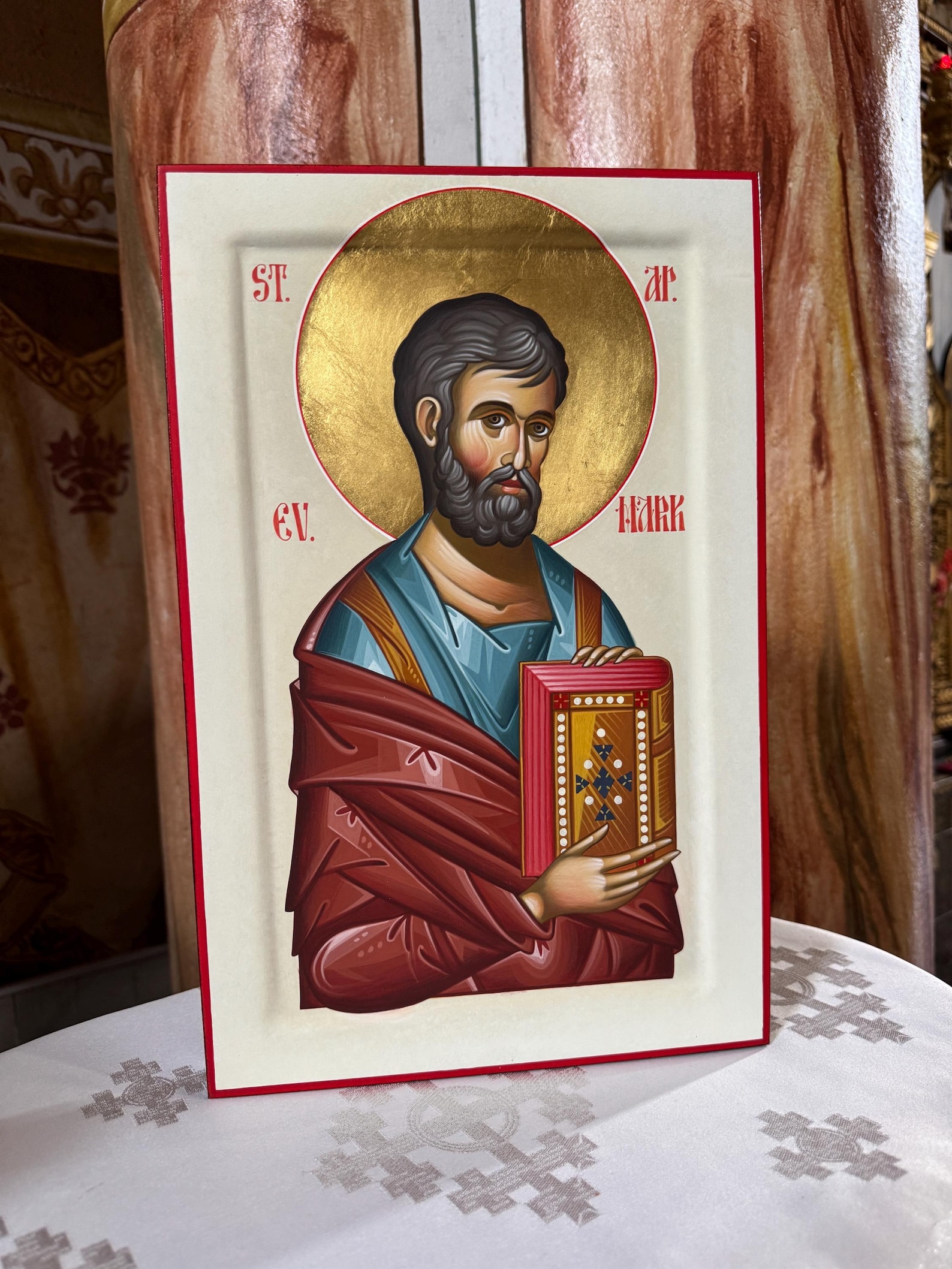 Handpainted Icon of Saint Mark the Evangelist - Etsy