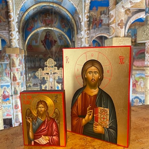 Hand Painted Icon of Jesus Christ on Linden Wood. - Etsy