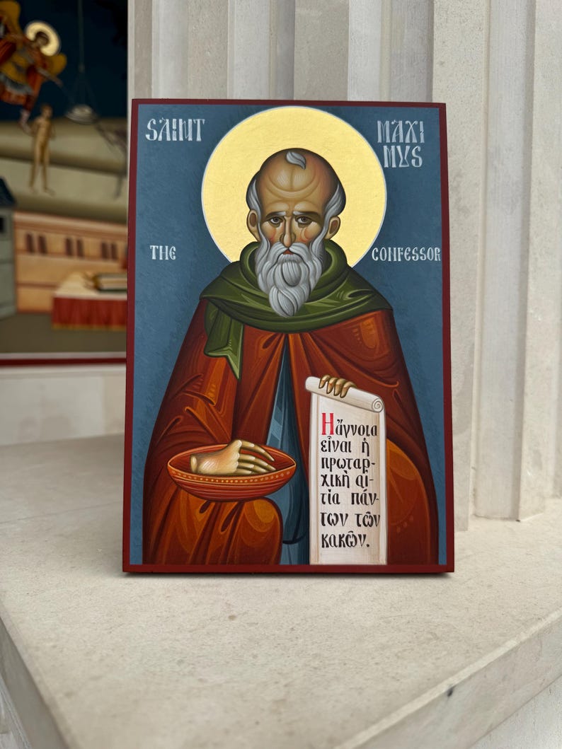 Handpainted Icon of Saint Maximus the Confesser | Byzantine Icon ...