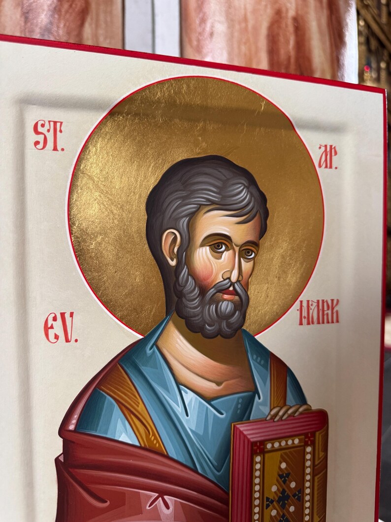 Handpainted Icon of Saint Mark the Evangelist - Etsy