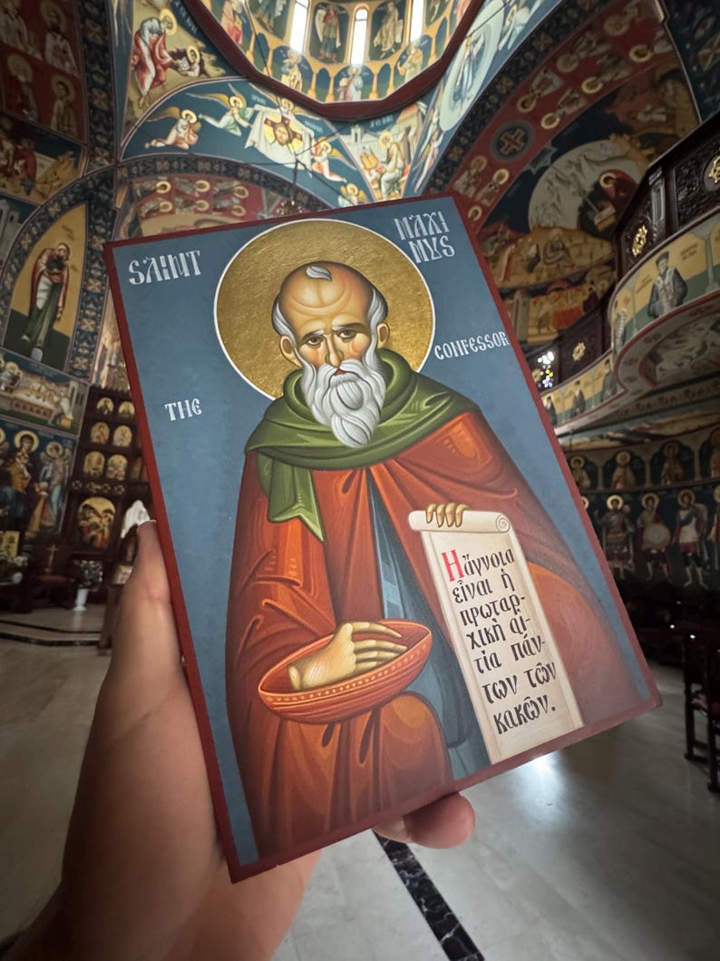 Handpainted Icon of Saint Maximus the Confesser | Byzantine Icon ...
