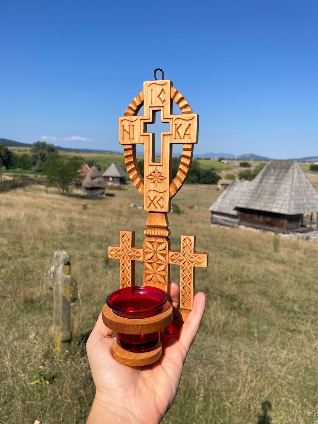 Prayer Lamp | Religious Gift | Hand Sculpted Wood Oil Vigil Lamp | Oil ...